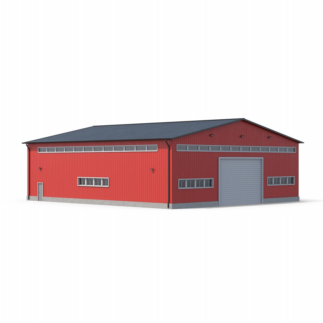 Red Warehouse 4 3D Model - TurboSquid 2287133