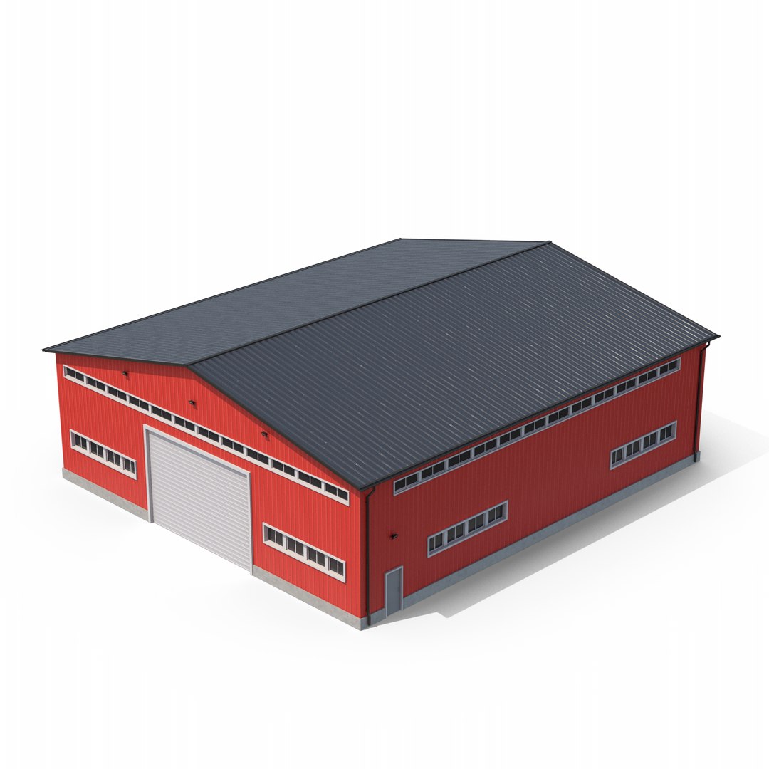 Red Warehouse 4 3D Model - TurboSquid 2287133
