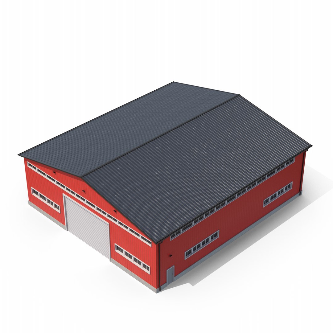 Red Warehouse 4 3D Model - TurboSquid 2287133