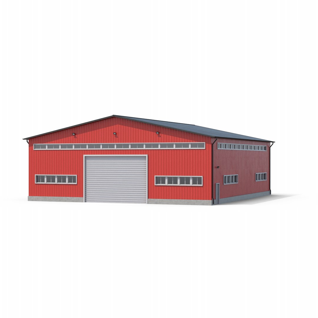 Red Warehouse 4 3D Model - TurboSquid 2287133