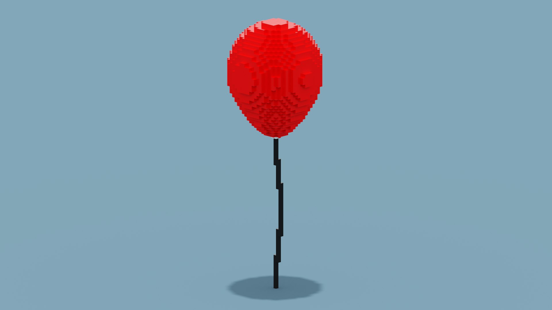 3D model Voxel Red Balloon - TurboSquid 1975562