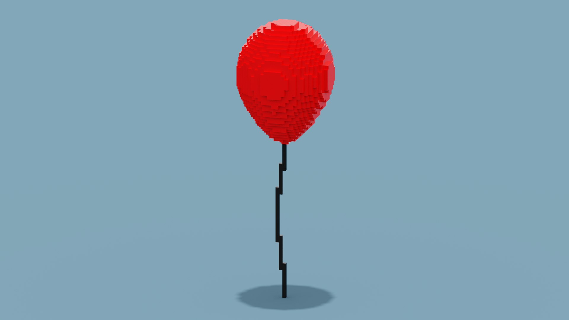 3D model Voxel Red Balloon - TurboSquid 1975562