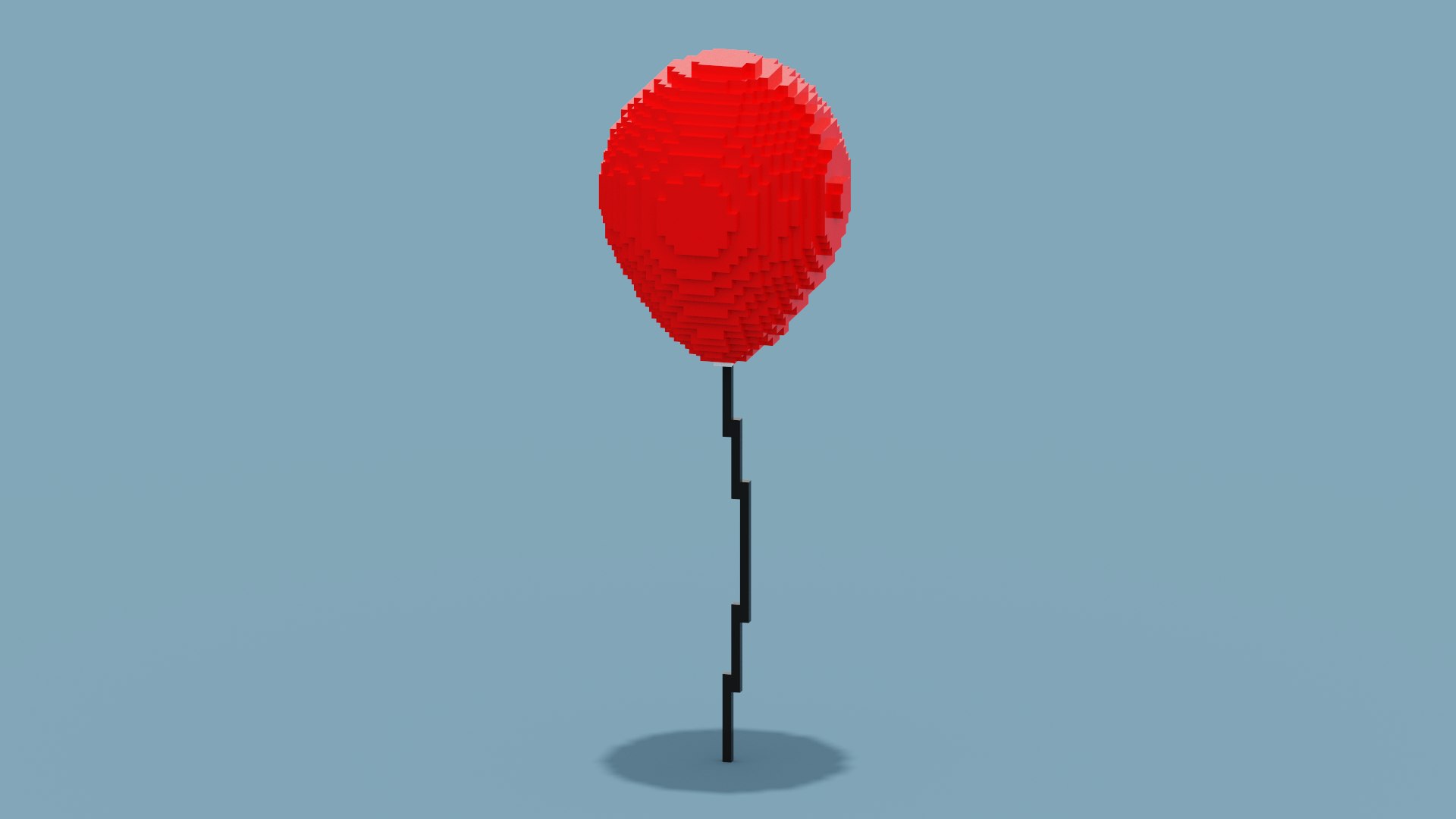 3D model Voxel Red Balloon - TurboSquid 1975562