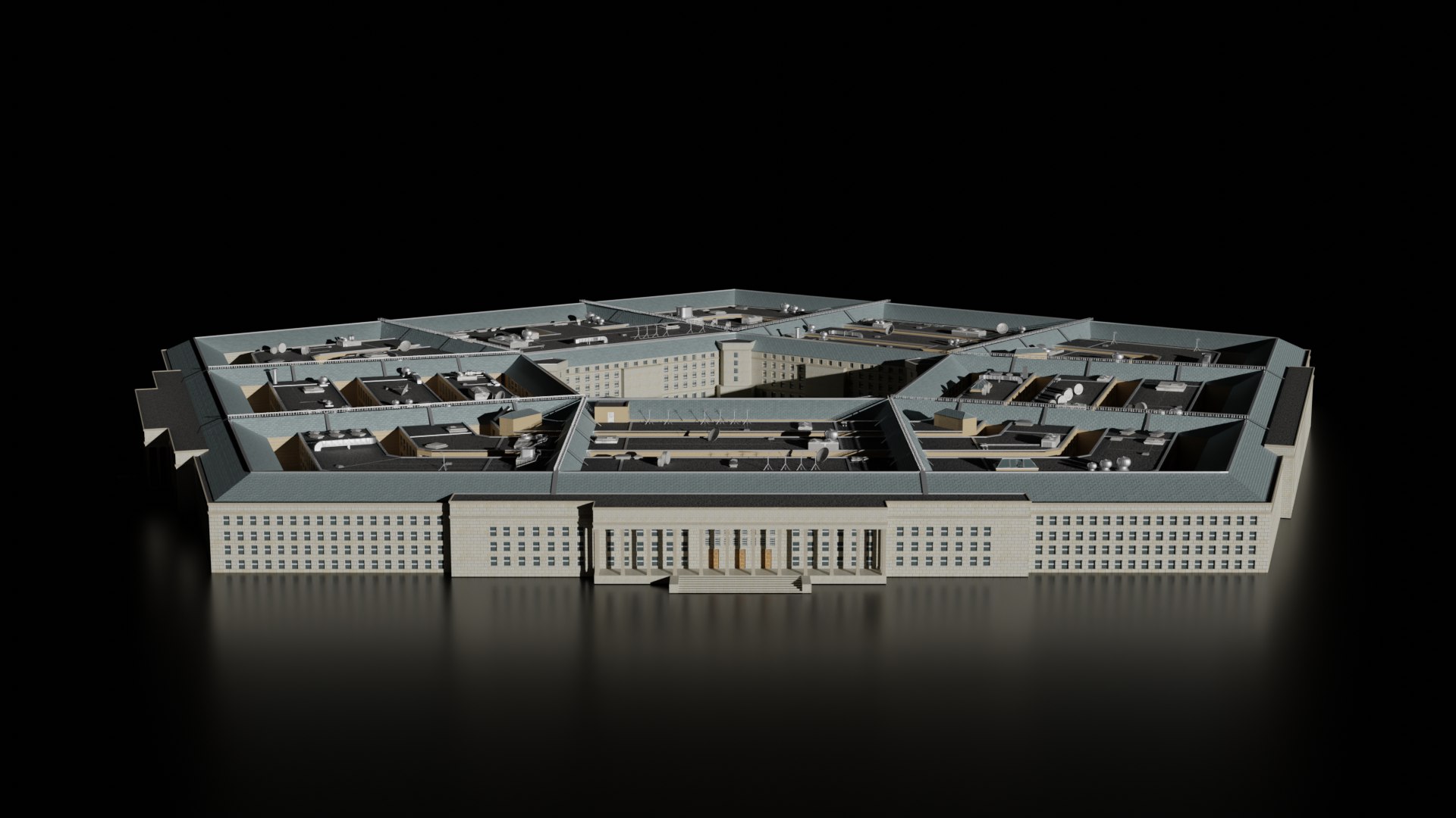 3D Model The Pentagon - TurboSquid 2101642
