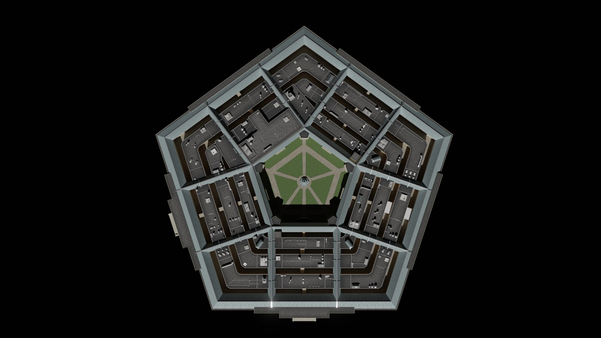 3D Model The Pentagon - TurboSquid 2101642