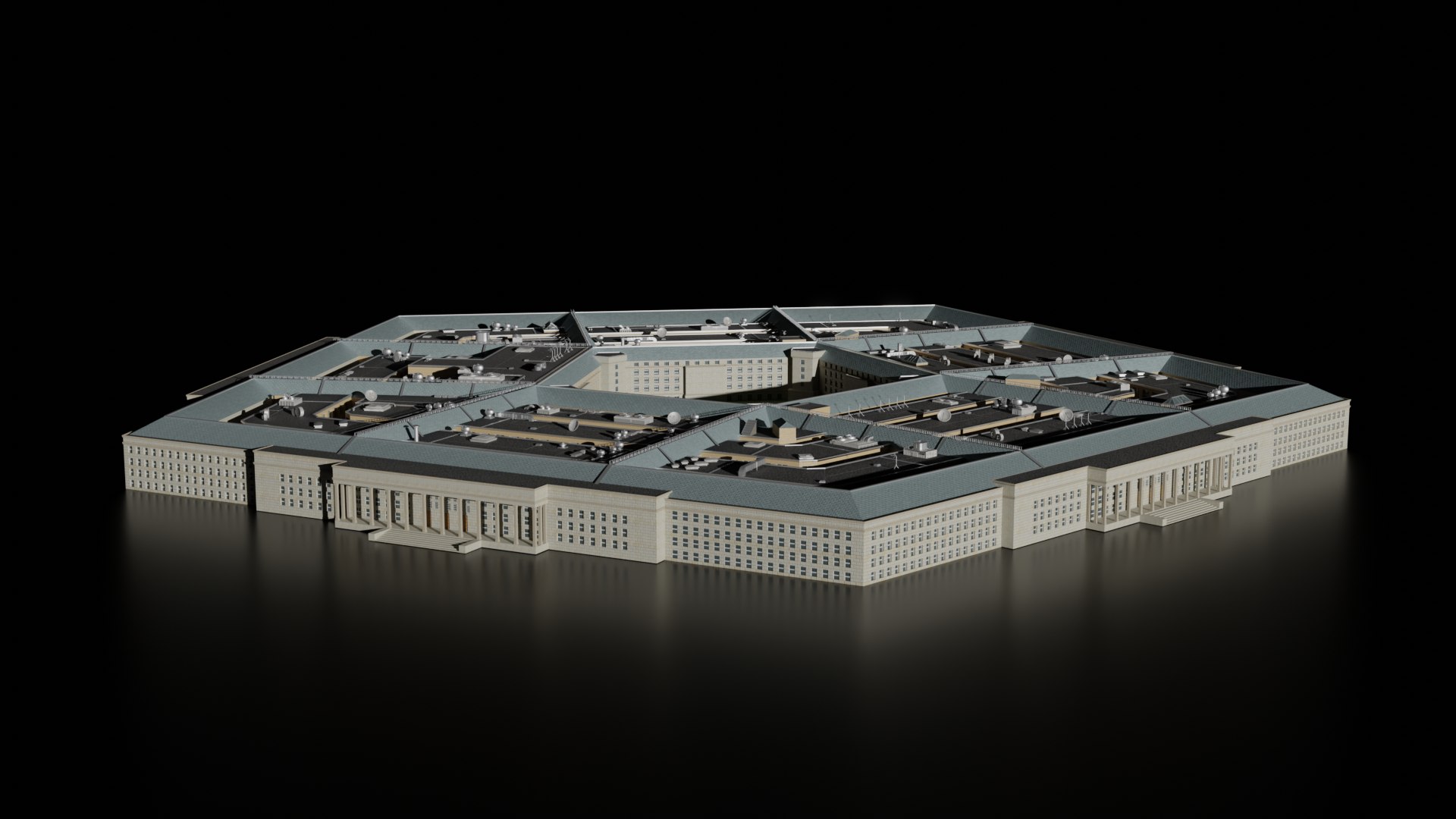 3D Model The Pentagon - TurboSquid 2101642