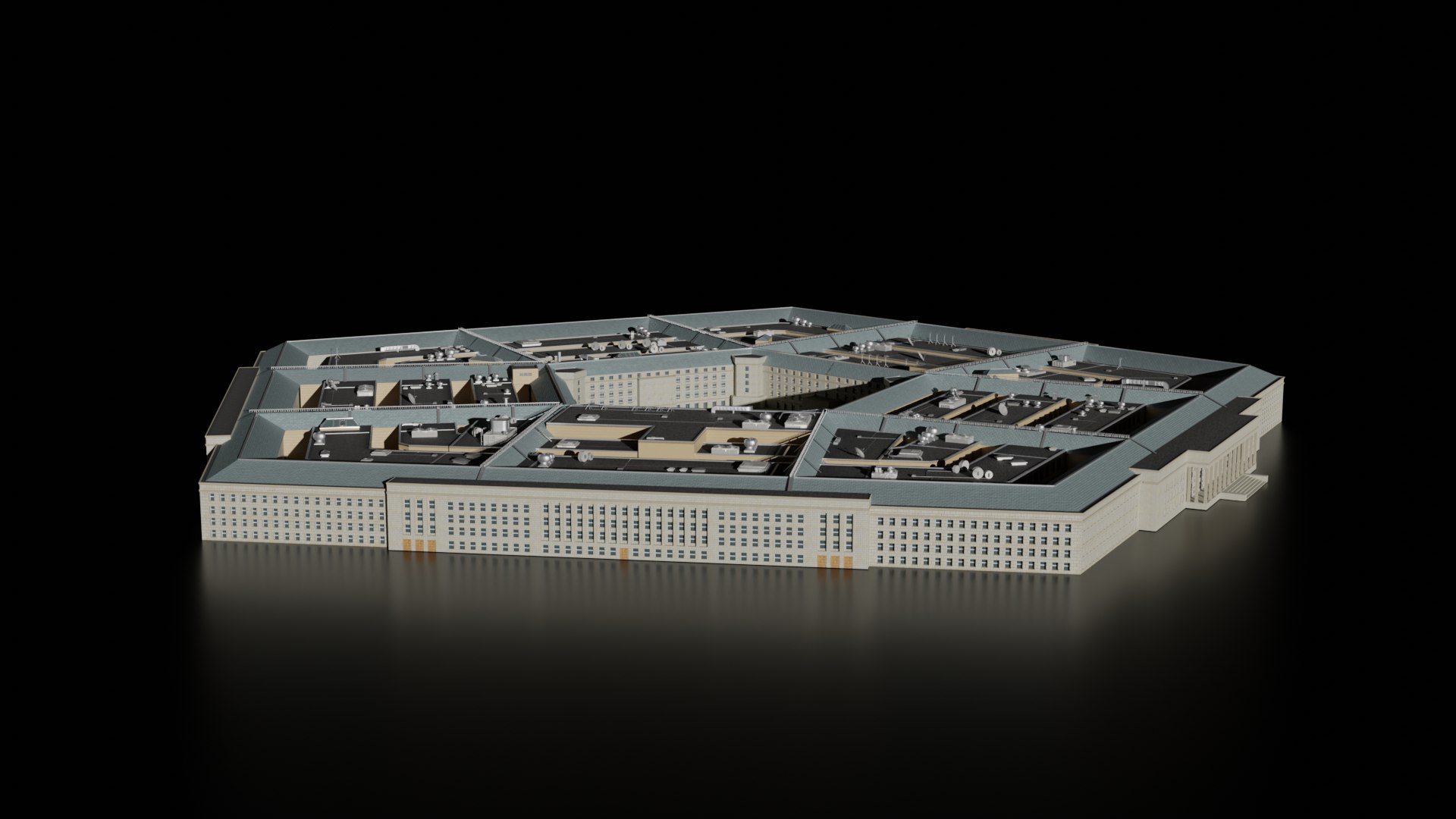 3D Model The Pentagon - TurboSquid 2101642