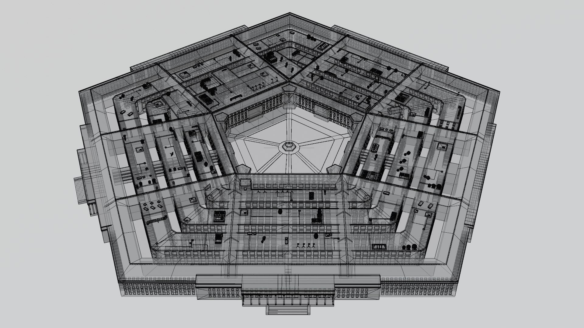 3D Model The Pentagon - TurboSquid 2101642