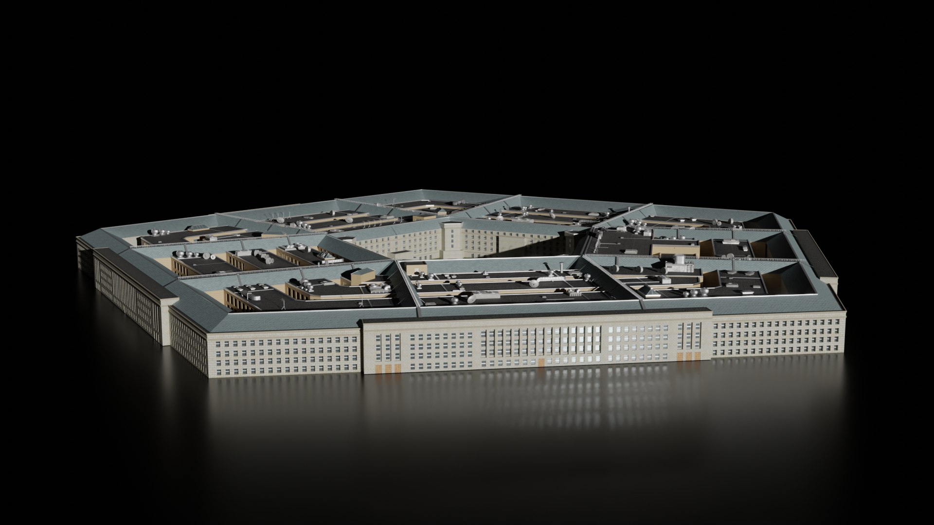 3D Model The Pentagon - TurboSquid 2101642