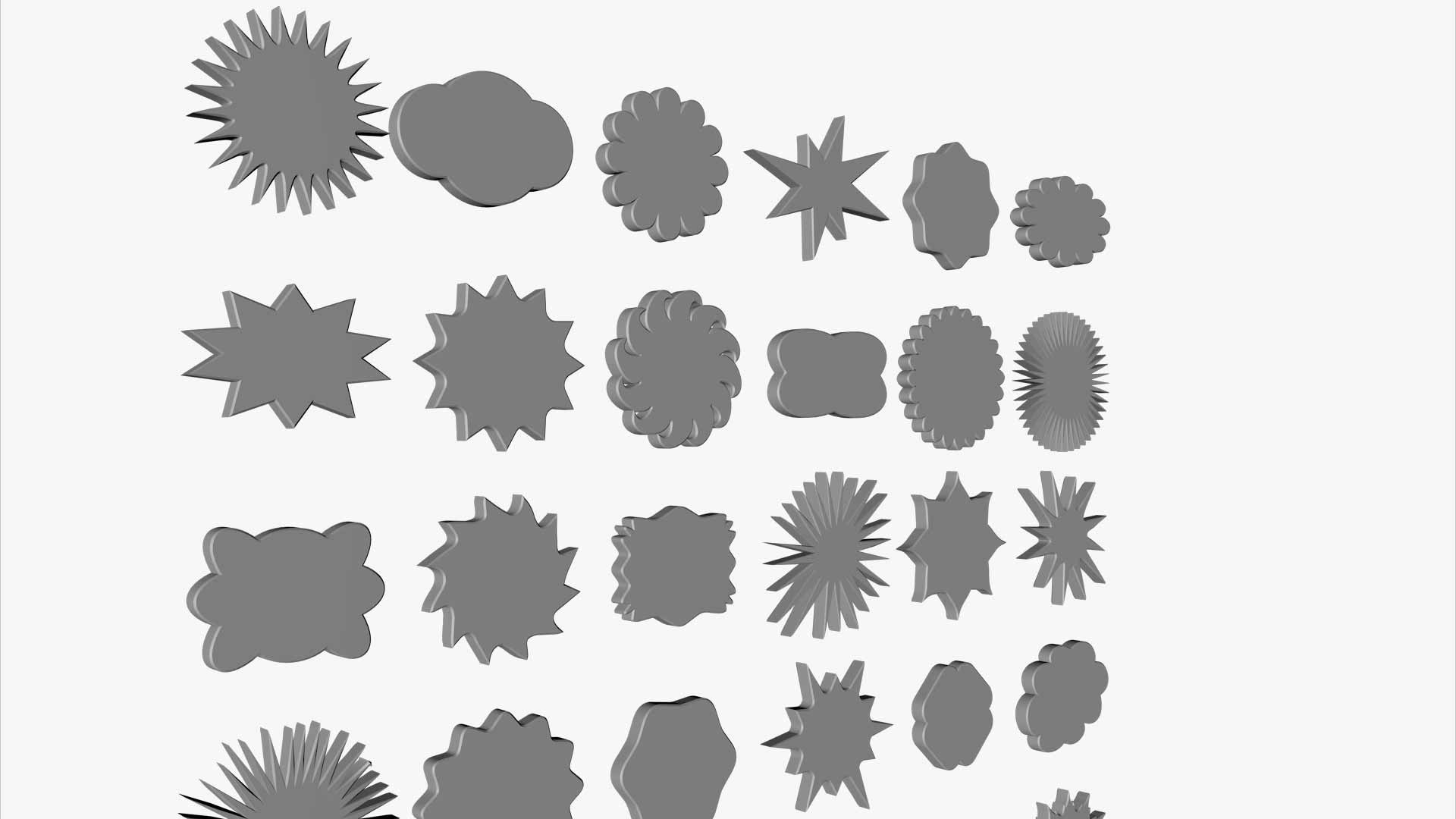 3D Model STICKY STARS BADGE PACK - TurboSquid 2079837