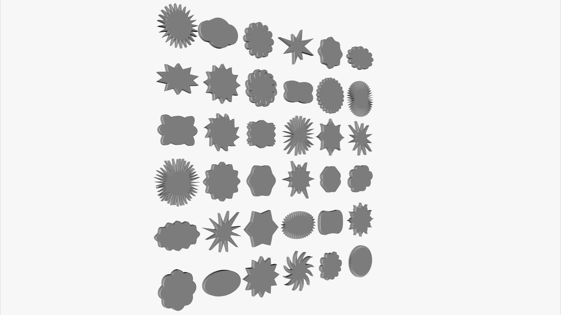 3D Model STICKY STARS BADGE PACK - TurboSquid 2079837