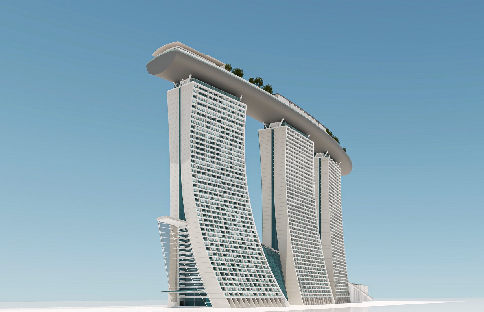 3D Model MARINA BAY SANDS SINGAPORE - TurboSquid 2297114