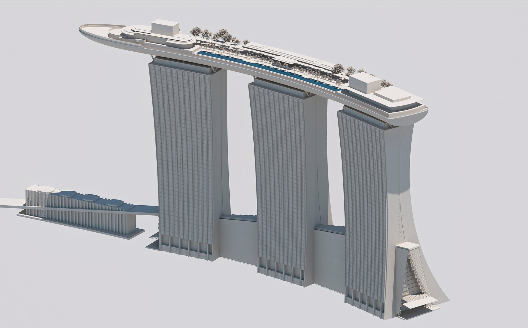 3D Model MARINA BAY SANDS SINGAPORE - TurboSquid 2297114