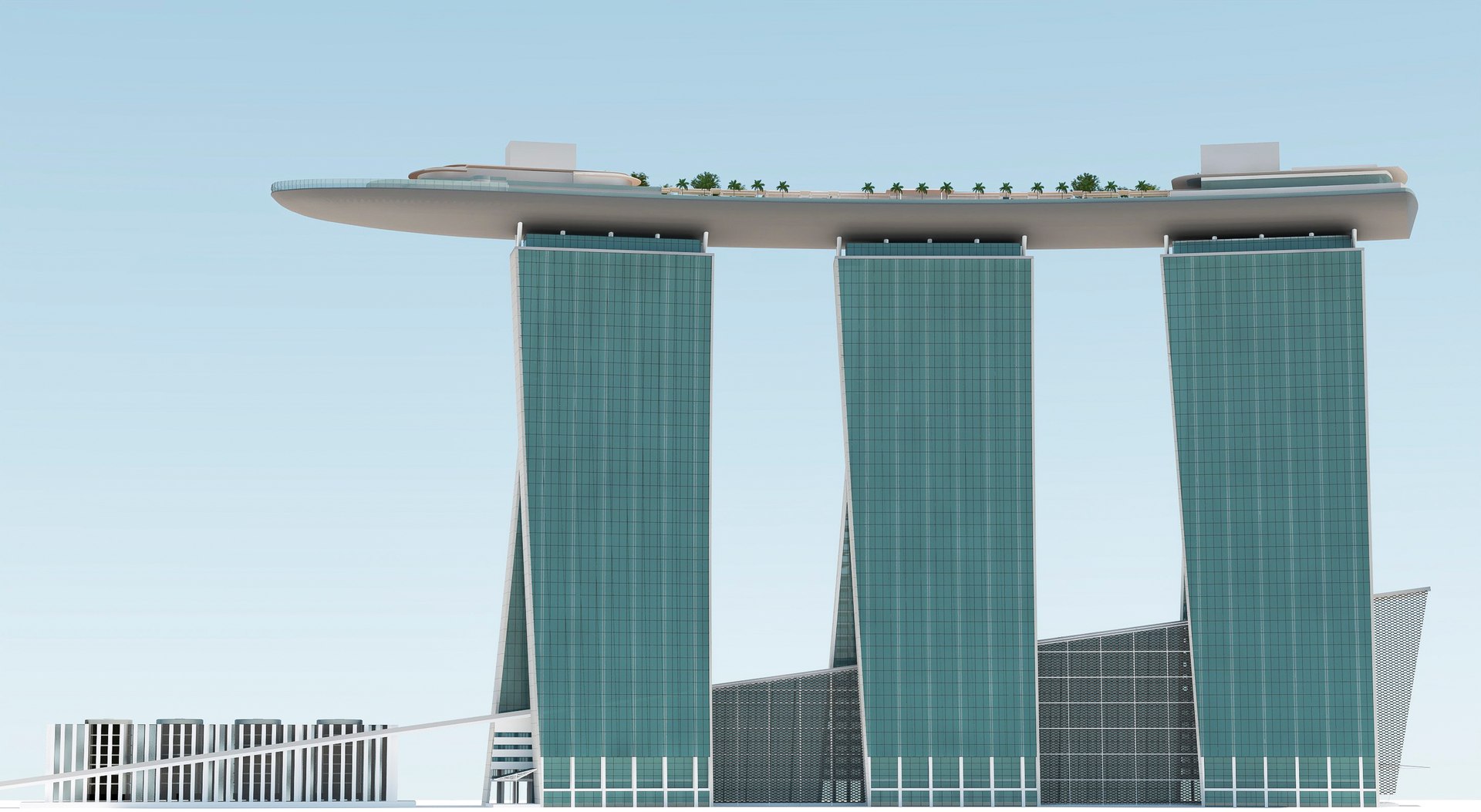 3D Model MARINA BAY SANDS SINGAPORE - TurboSquid 2297114
