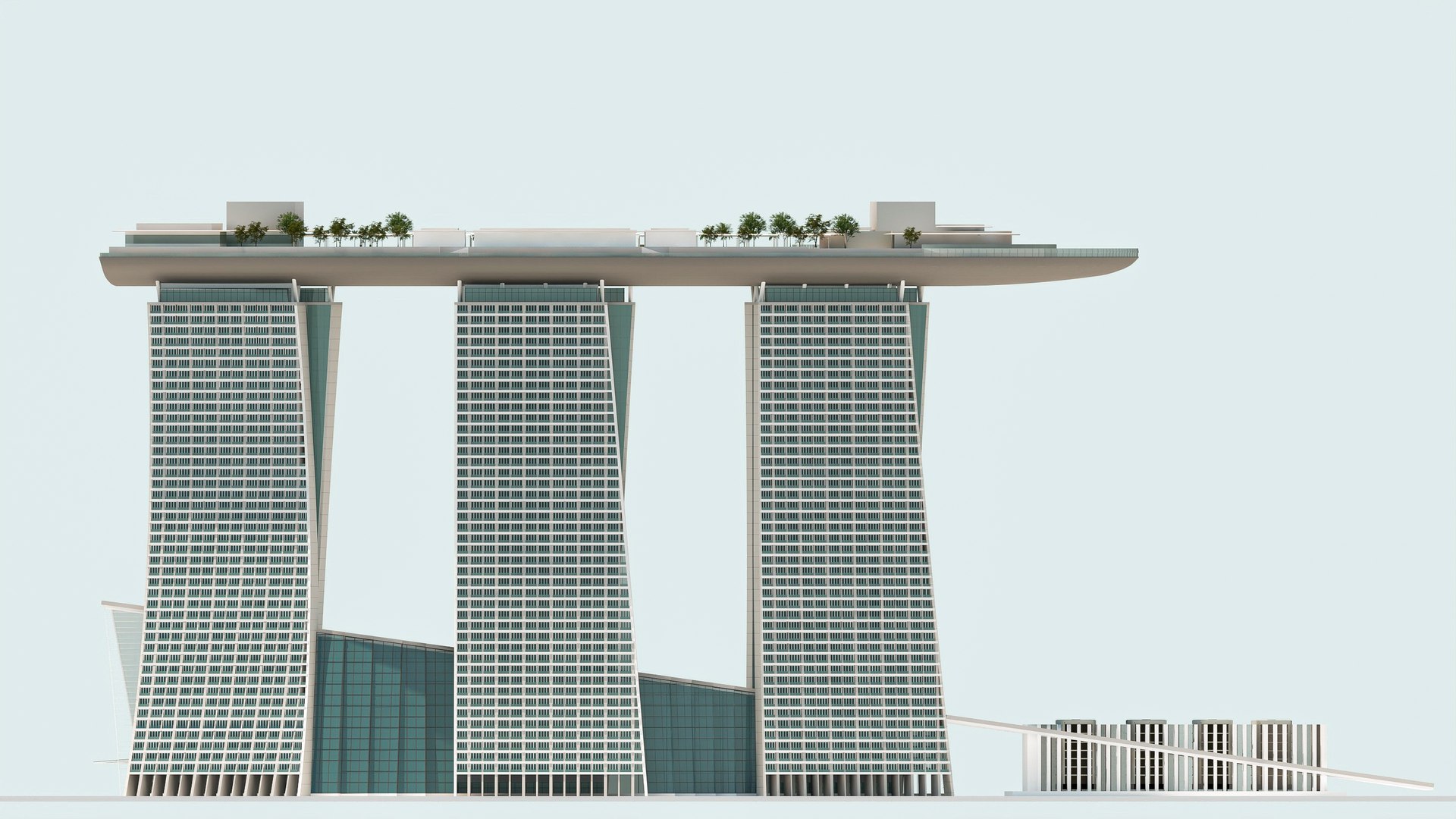 3D Model MARINA BAY SANDS SINGAPORE - TurboSquid 2297114