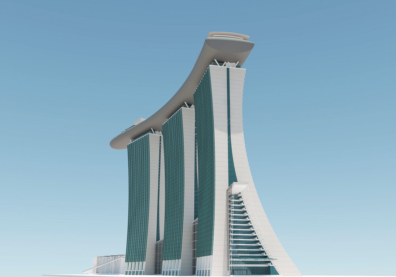 3D Model MARINA BAY SANDS SINGAPORE - TurboSquid 2297114