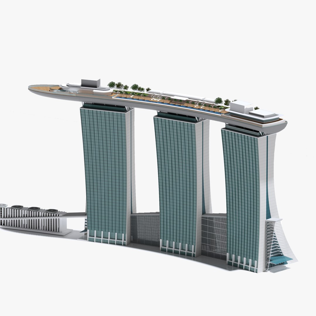 3D Model MARINA BAY SANDS SINGAPORE - TurboSquid 2297114