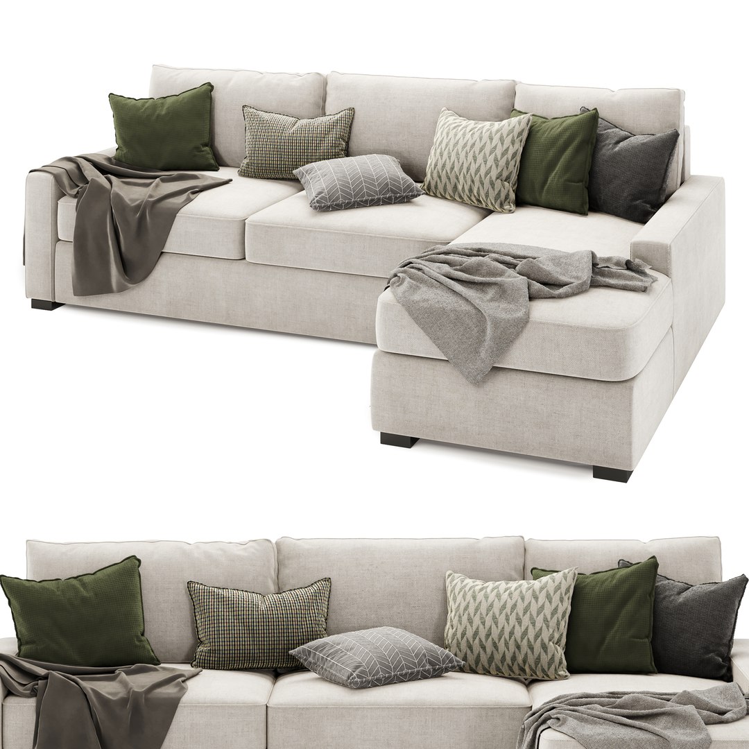 3D Maxwell Sofa Chaise Sectional Model - TurboSquid 2213888