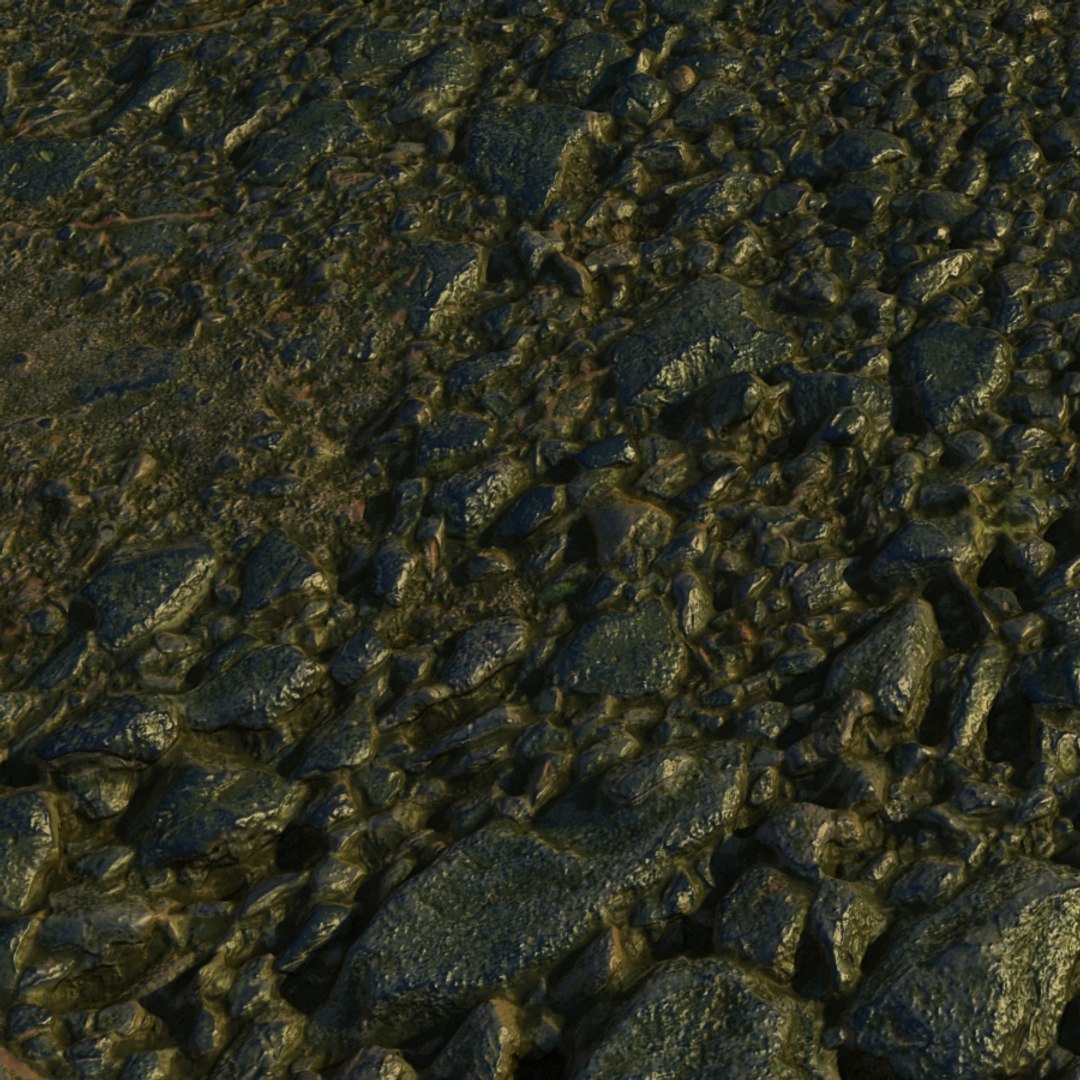 3d Mud Muddy Rocky Model