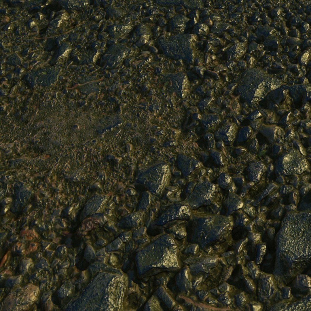 3d Mud Muddy Rocky Model