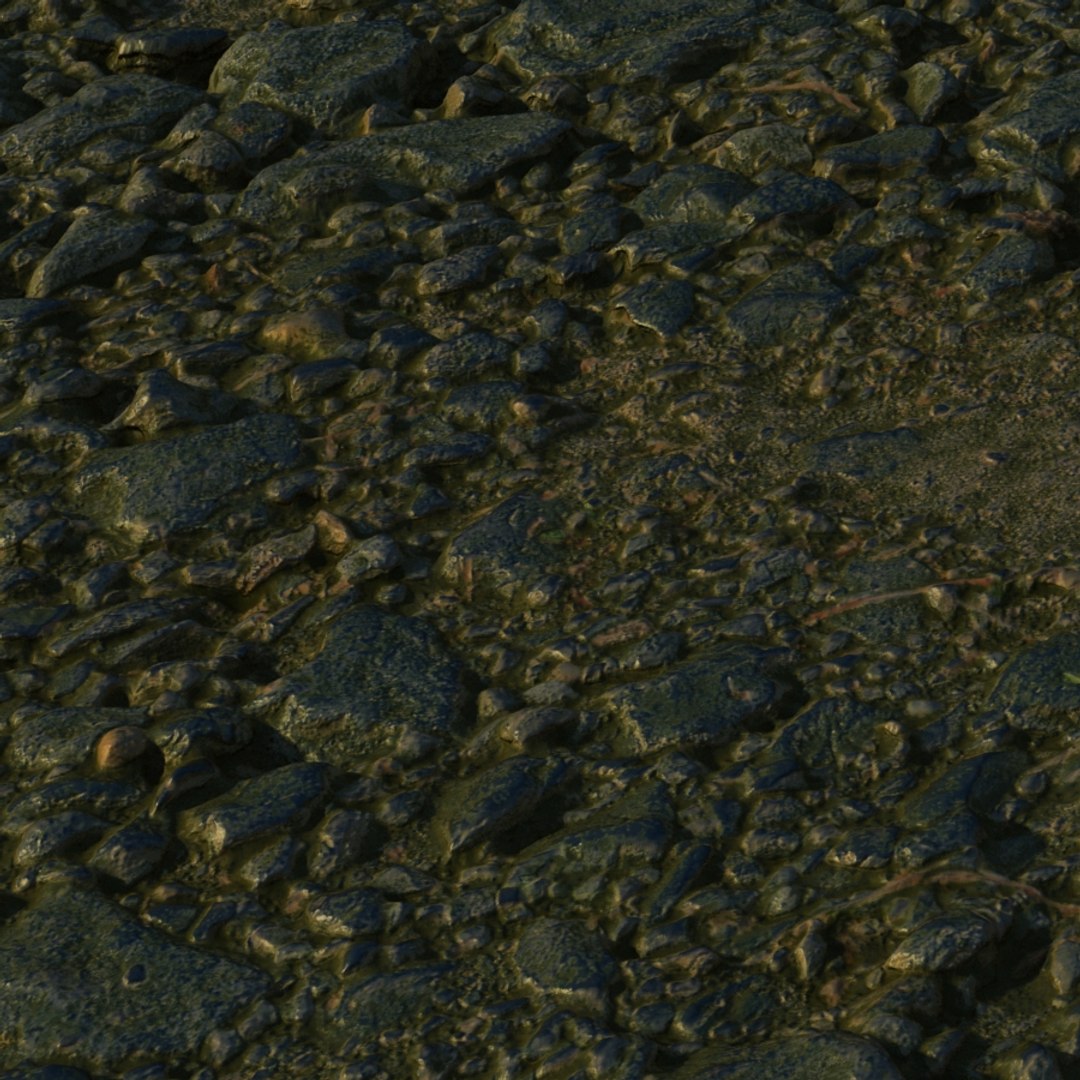 3d Mud Muddy Rocky Model