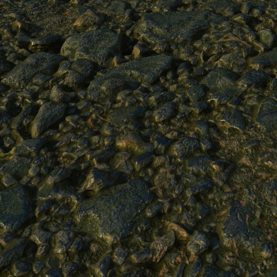 3d Mud Muddy Rocky Model