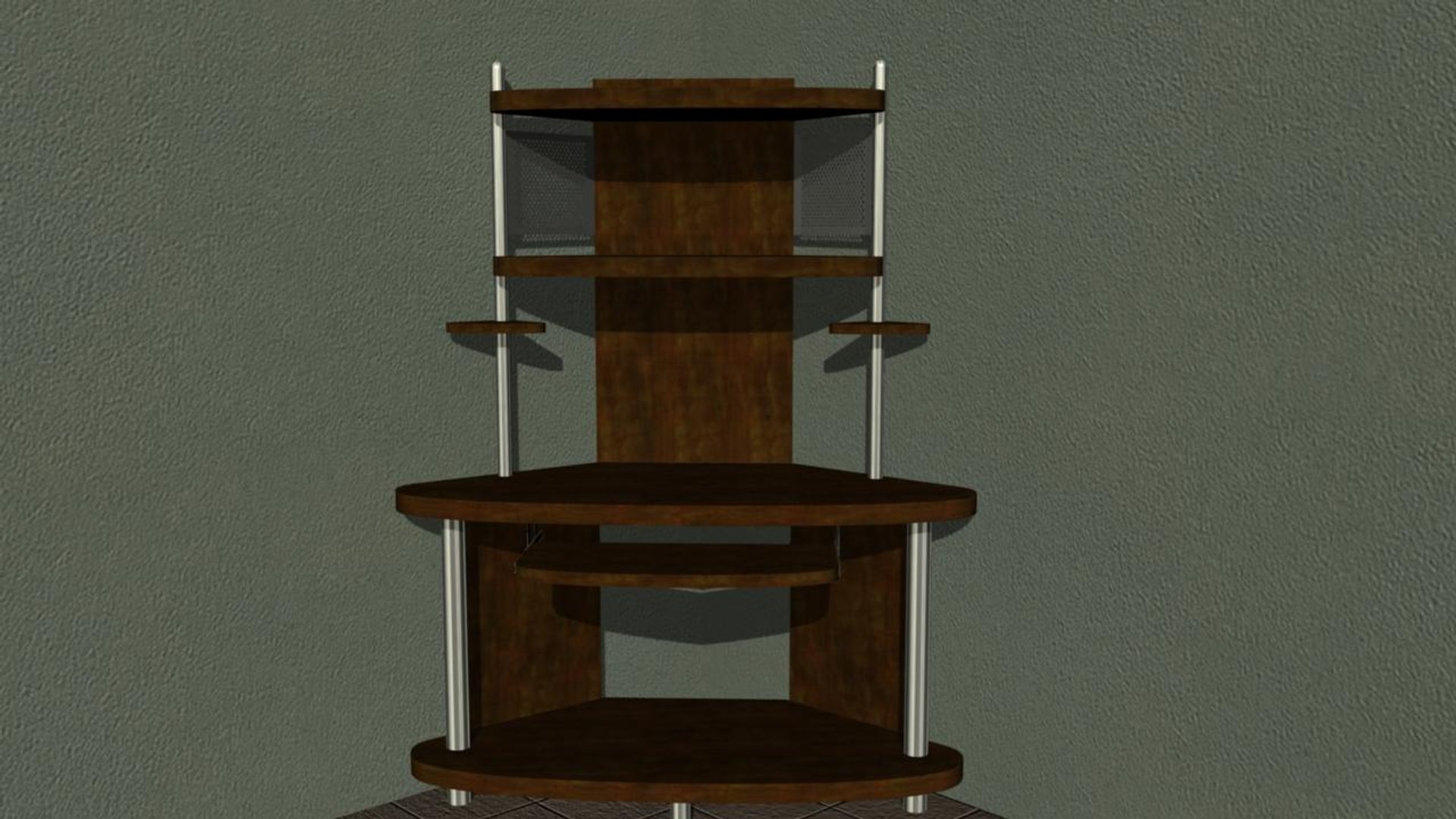 3d Computer Desk Model