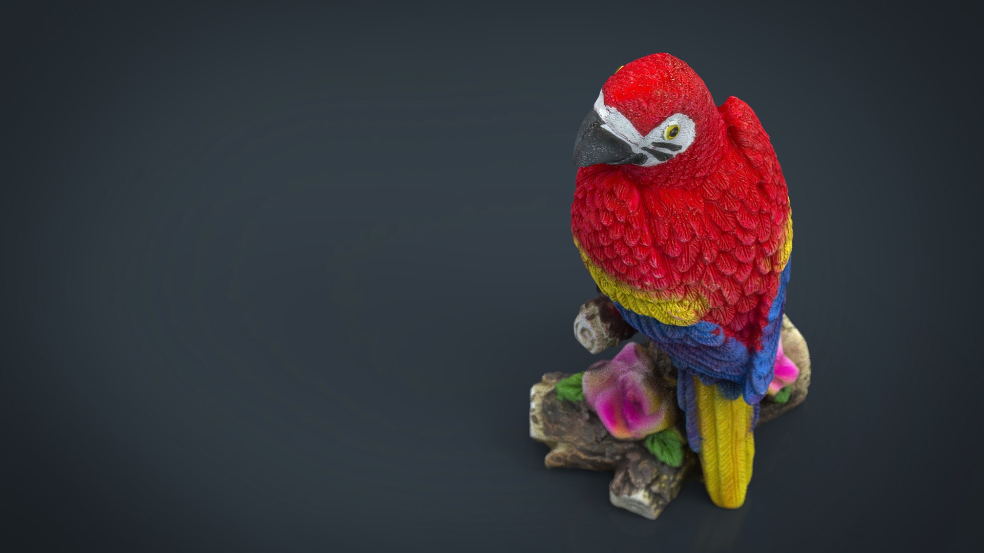 3d Obj Red Parrot