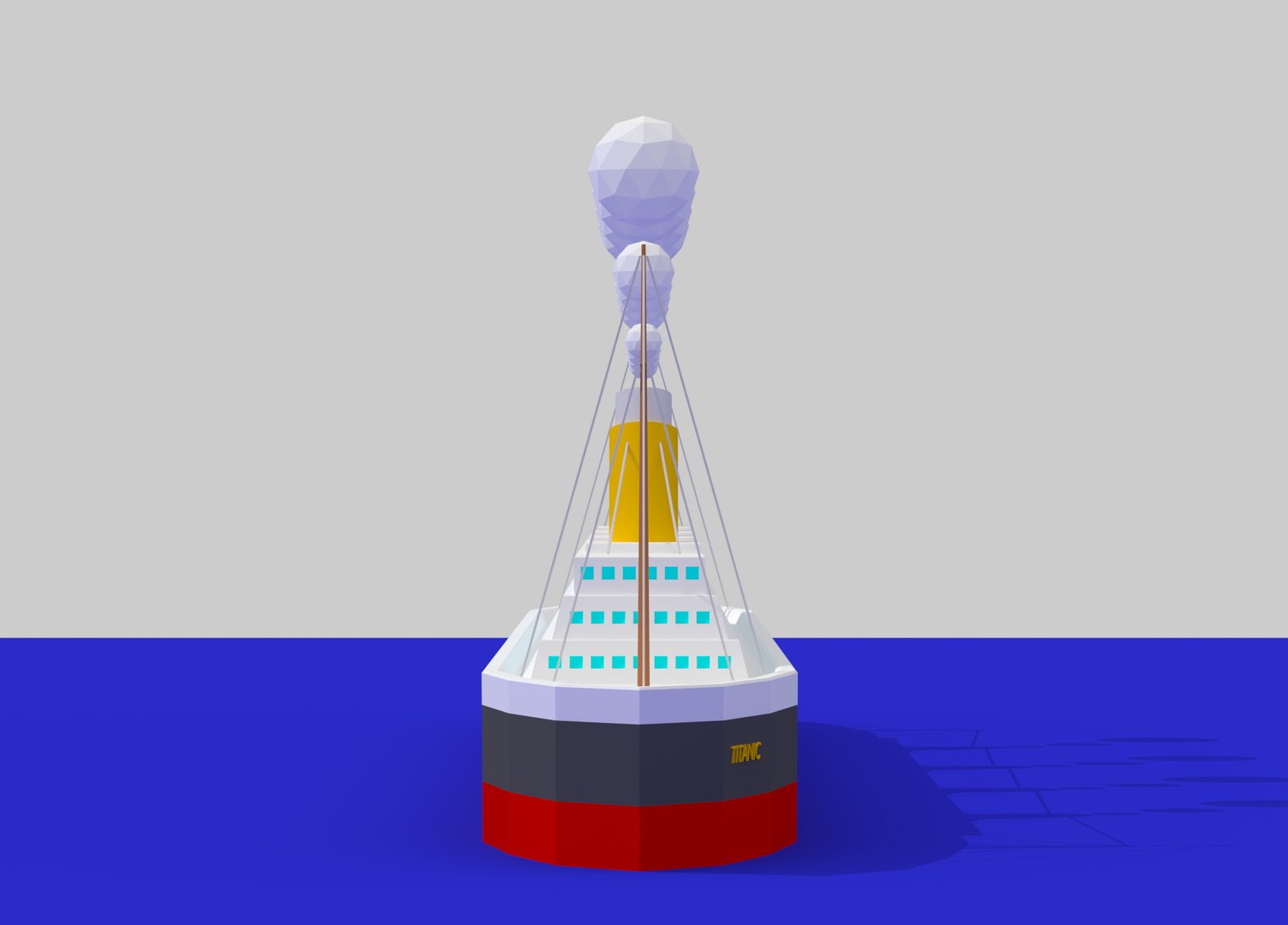 Simple Cartoon Titanic 3D Model - TurboSquid 1485087