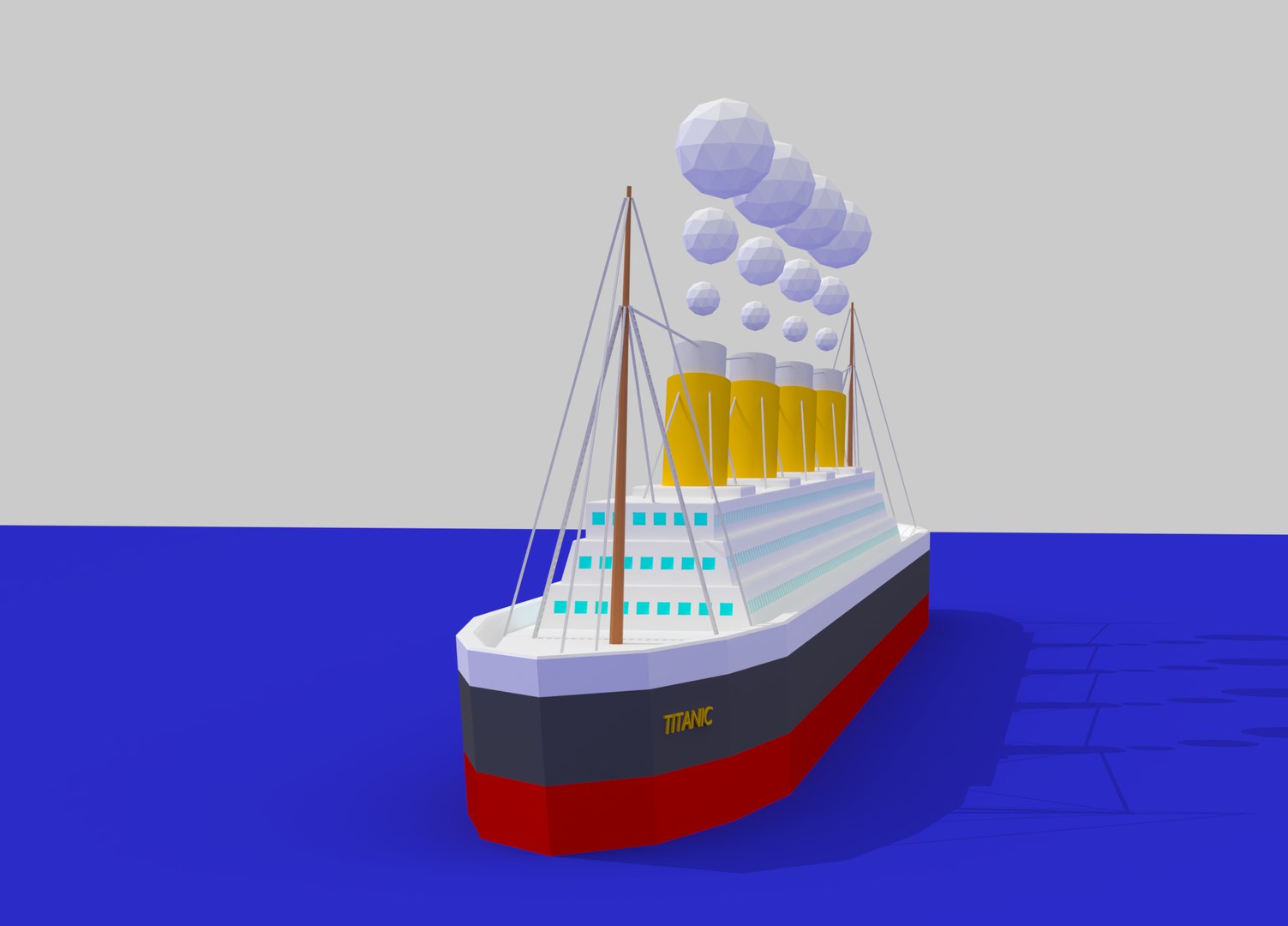 Simple Cartoon Titanic 3D Model - TurboSquid 1485087