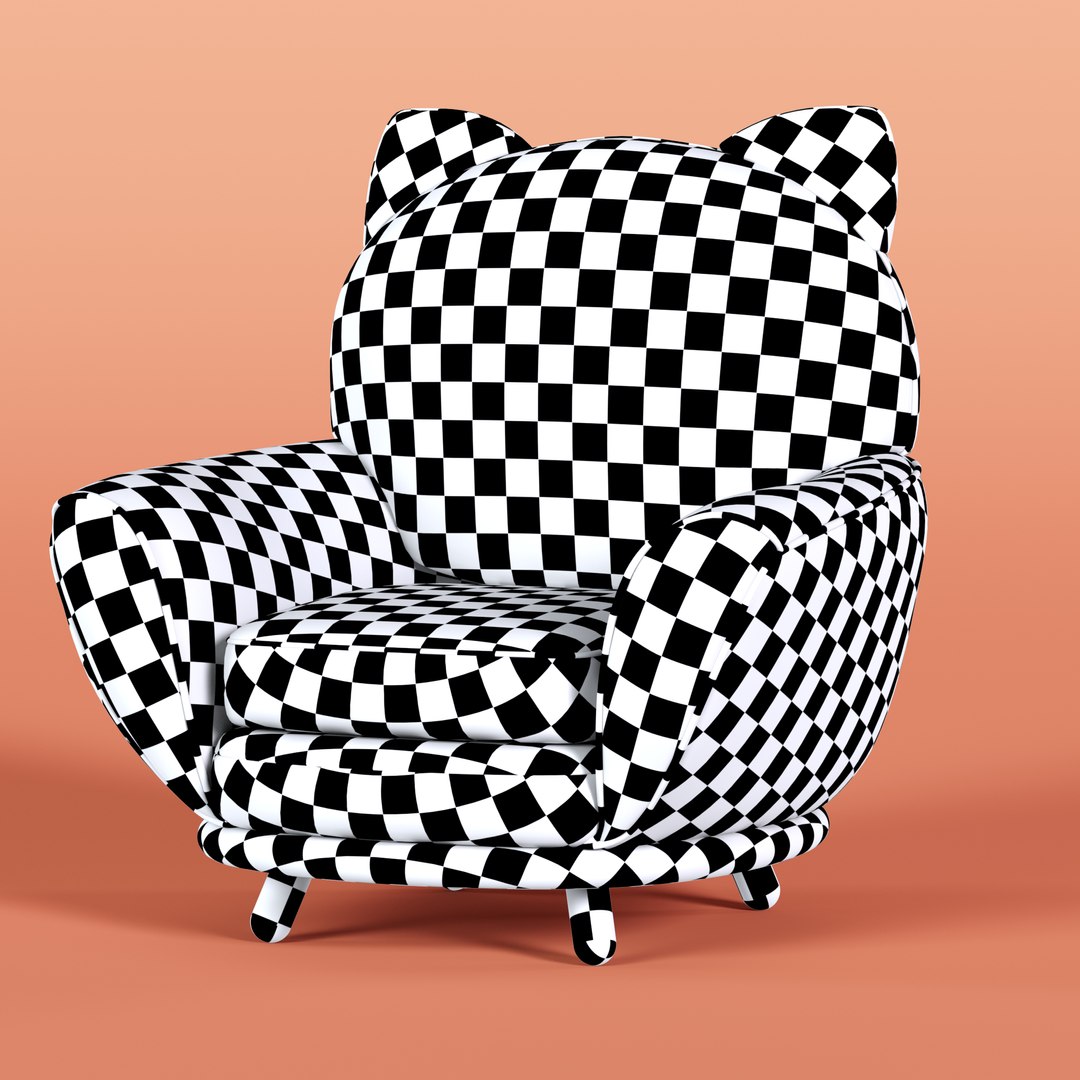 3D Model Cat Face Chair 5 - TurboSquid 2286152