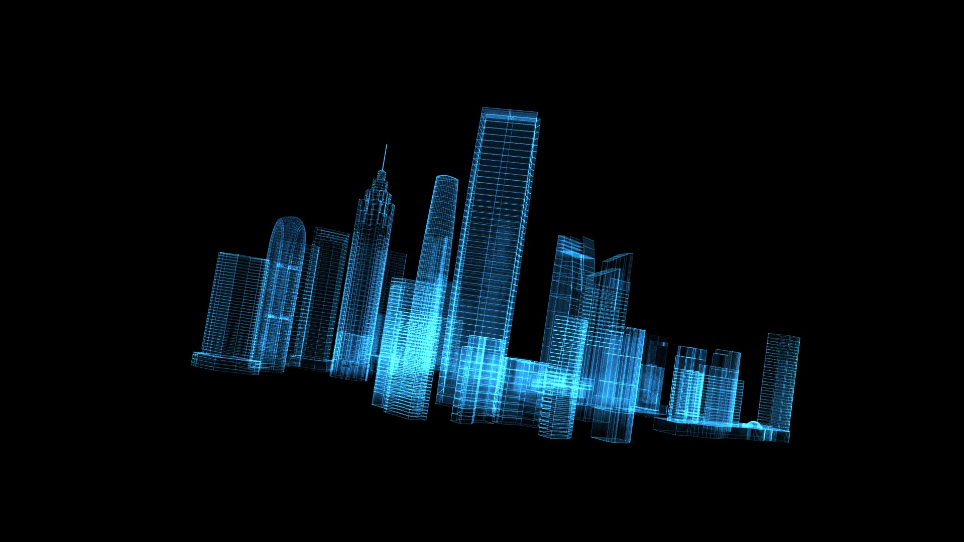 3D Model Hologram City - TurboSquid 1966078