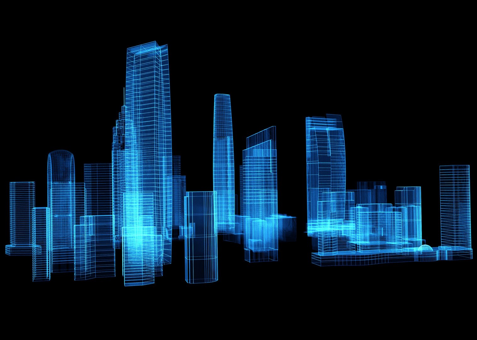 3D Model Hologram City - TurboSquid 1966078