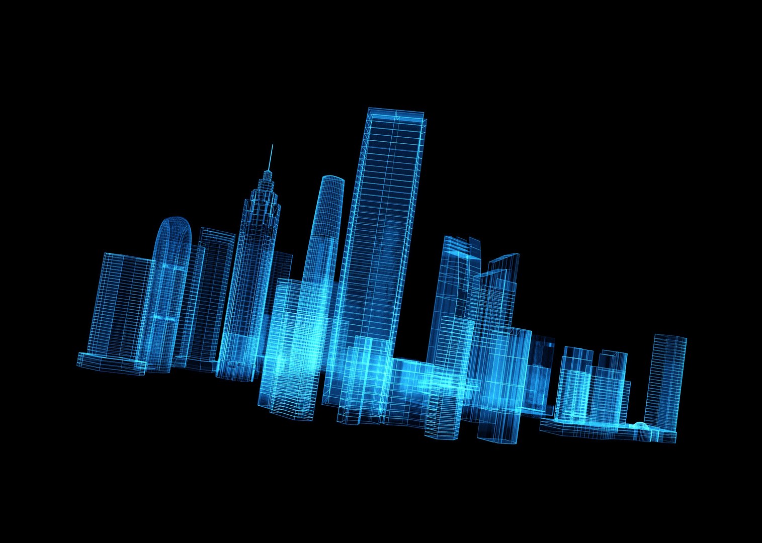 3D Model Hologram City - TurboSquid 1966078