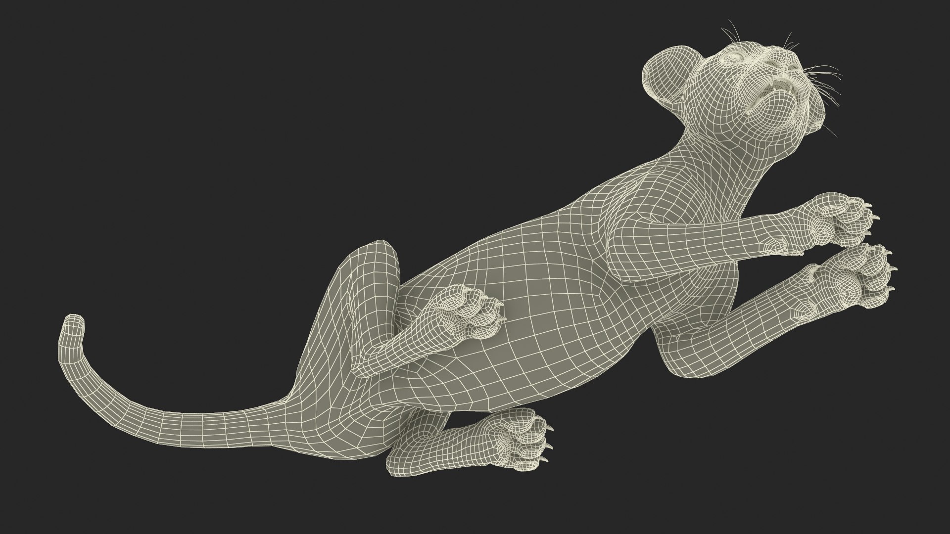 3D Lion Cub Lying Down - TurboSquid 2335578