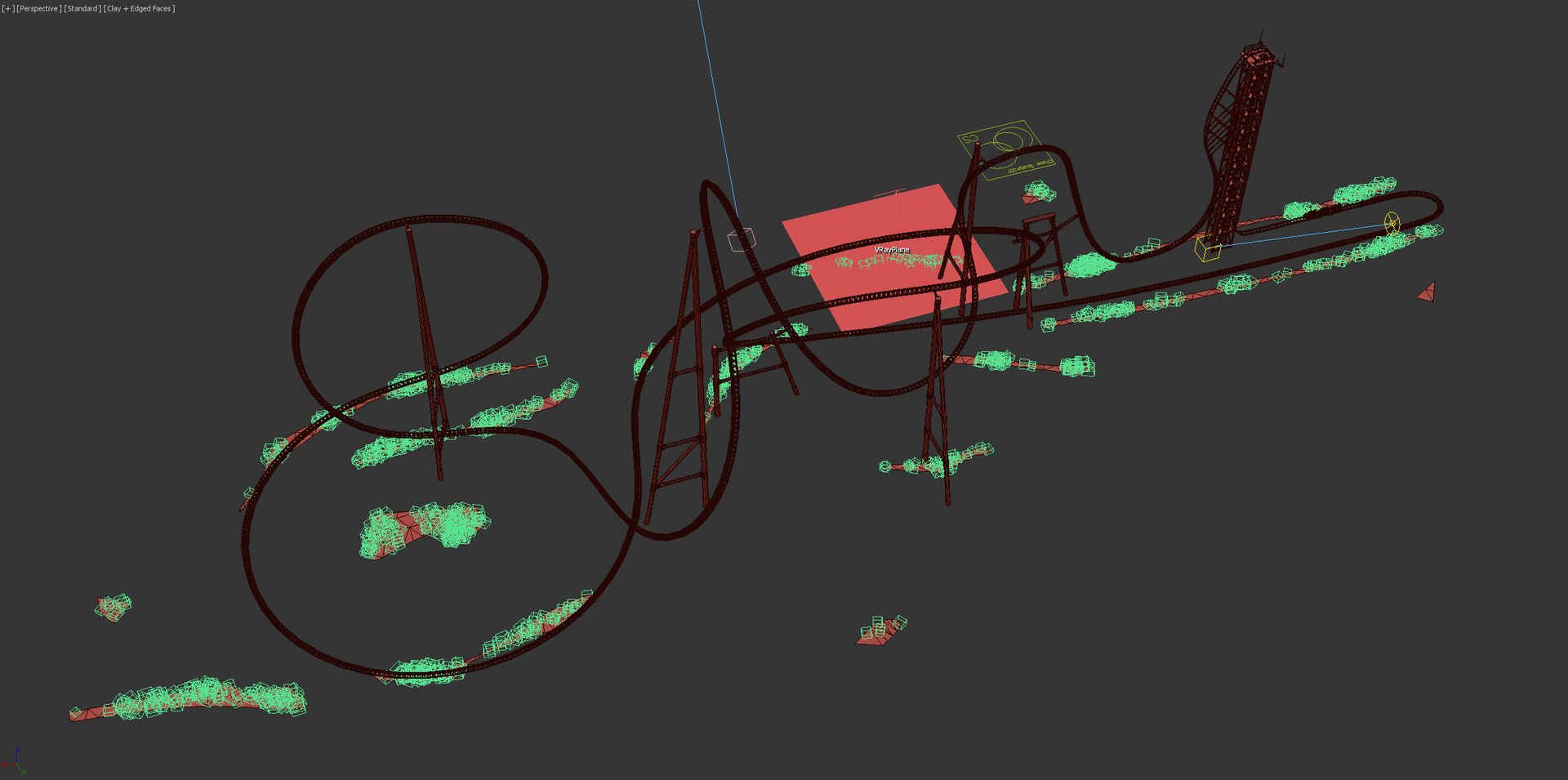 3D Model Modern Roller Coaster Track - TurboSquid 2156618