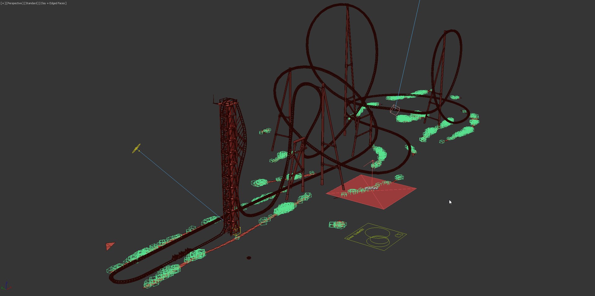 3D Model Modern Roller Coaster Track - TurboSquid 2156618