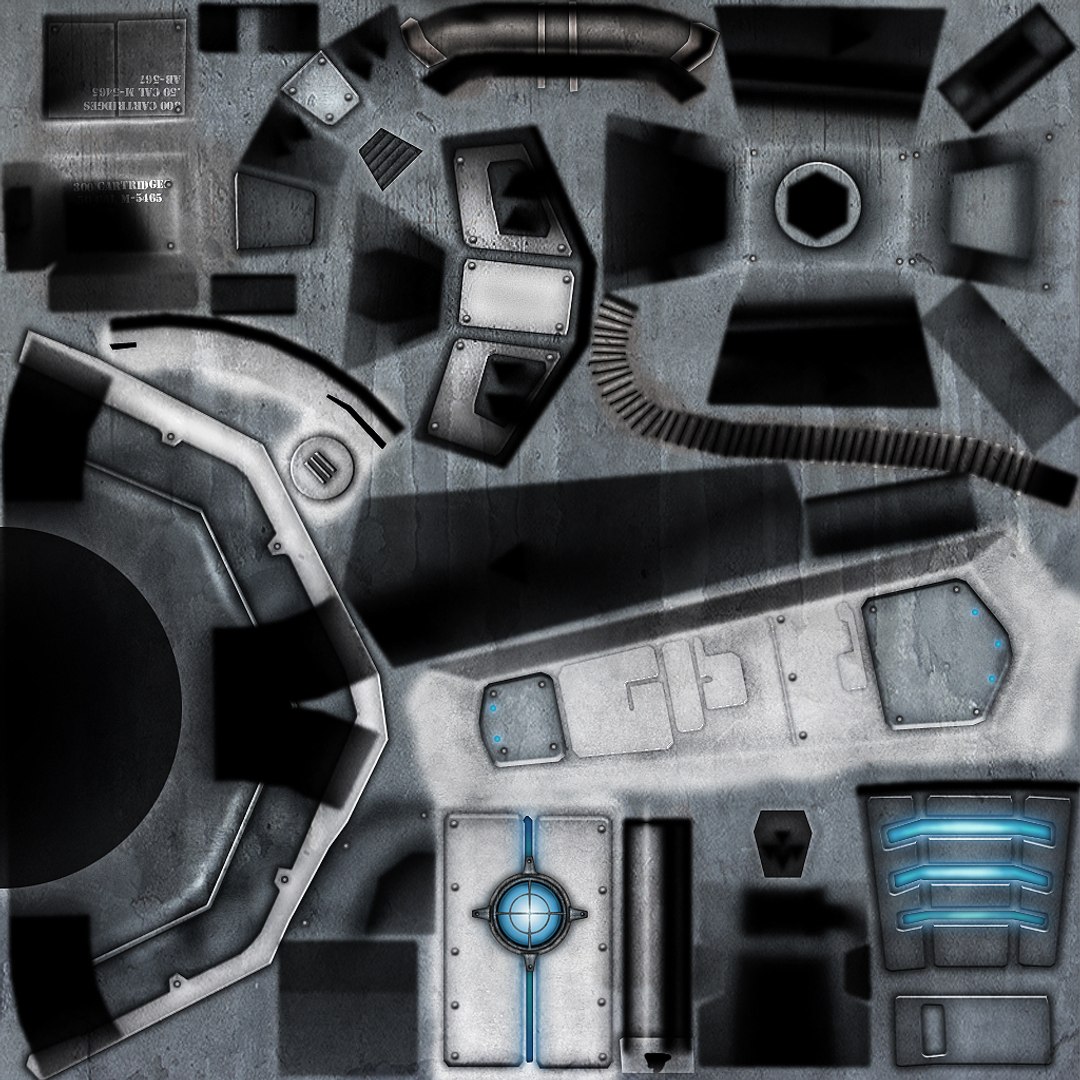 Sci Fi Turrets 3d Model