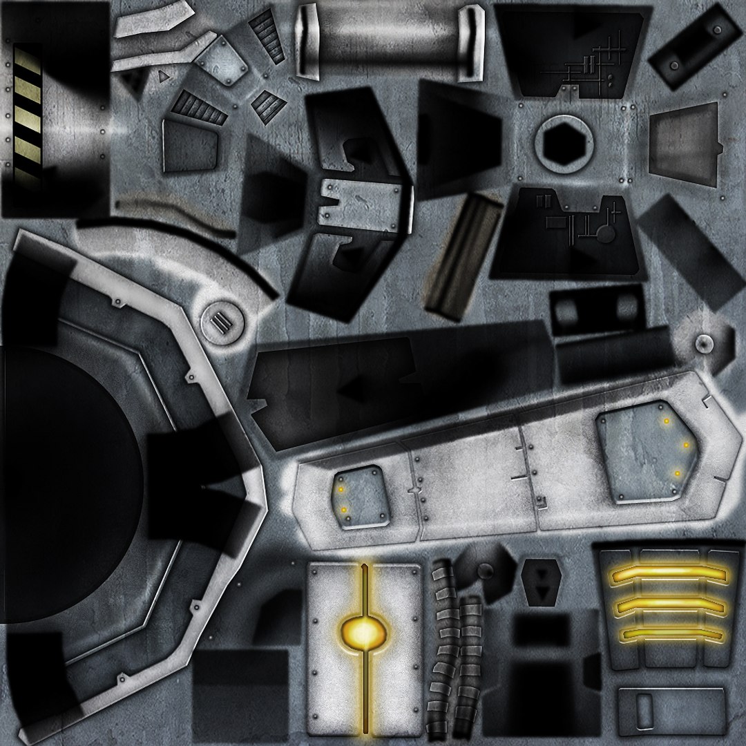 Sci Fi Turrets 3d Model