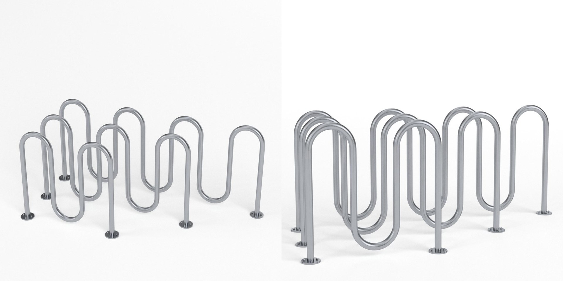 3D Wave Bicycle Racks - TurboSquid 1524440