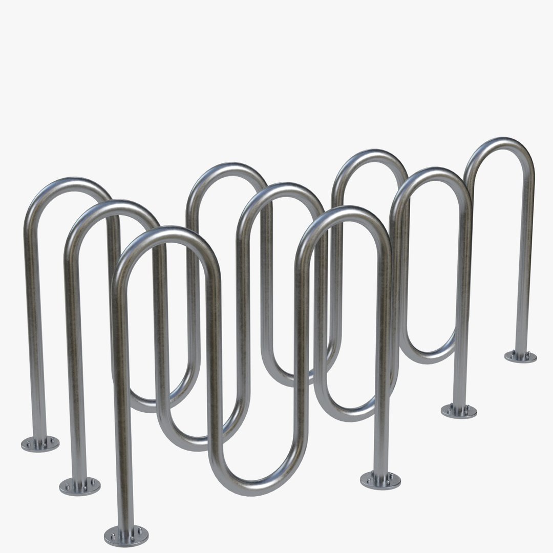 3D Wave Bicycle Racks - TurboSquid 1524440