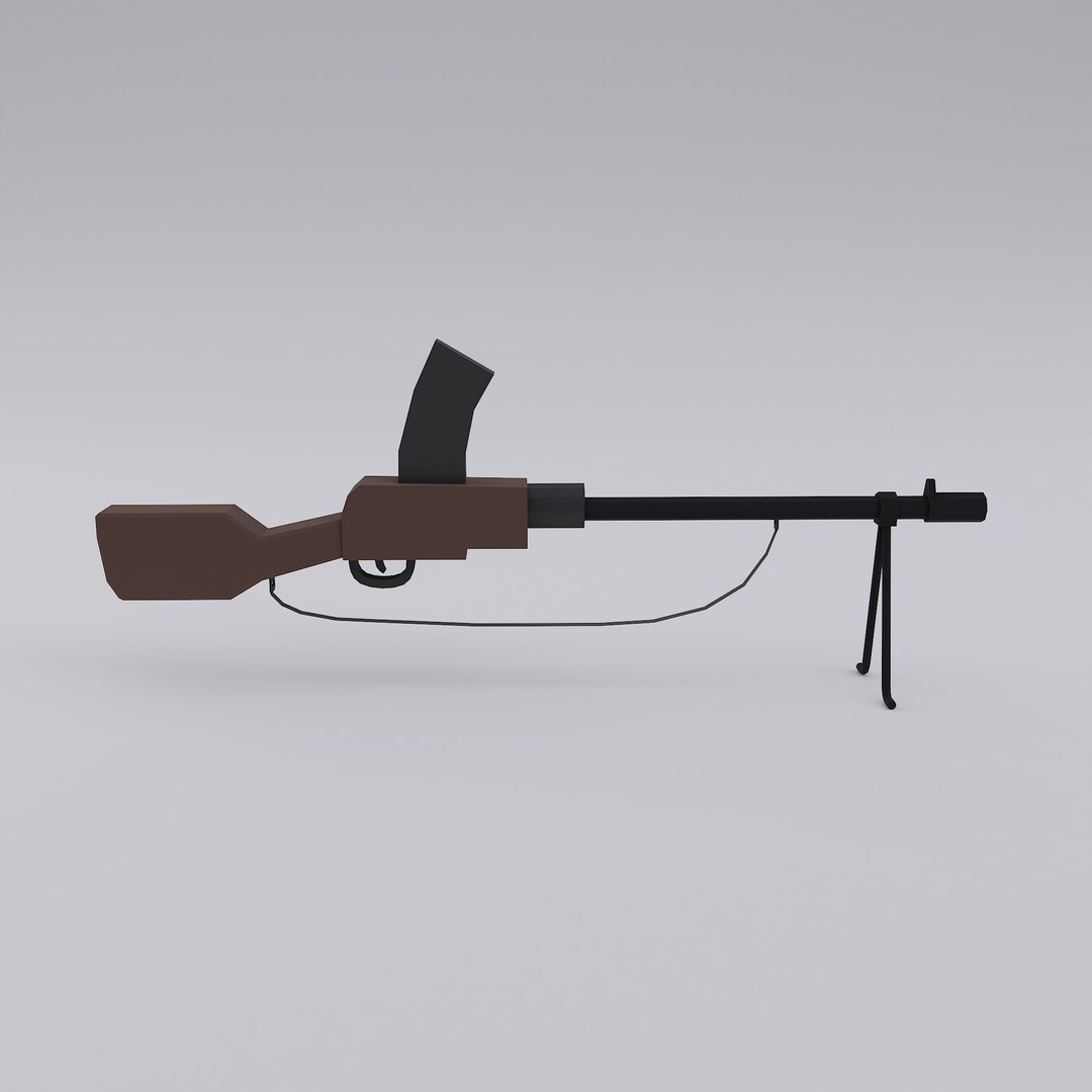 MADSEN light machine gun Model 3D - TurboSquid 1992603