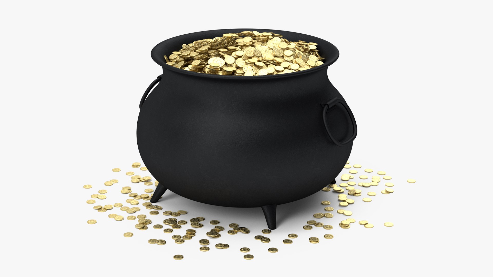 3d Model Of Cauldron Gold Coins