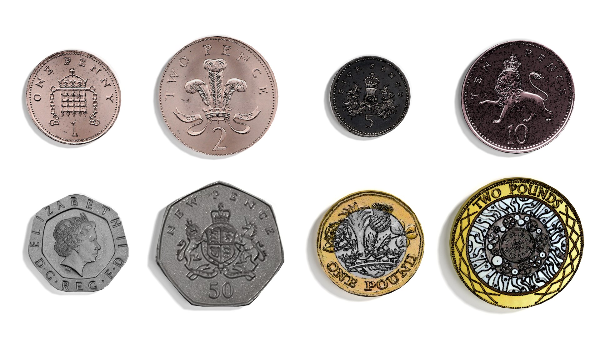 British Coins 3D - TurboSquid 1798409