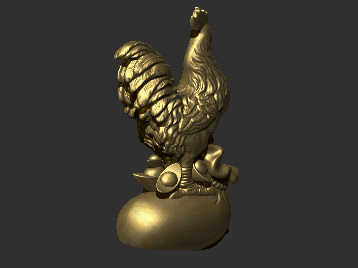 Rooster Sculpture 1 3D Model - TurboSquid 2044225