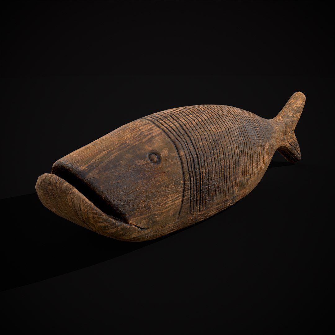 3D Model Medieval Wooden Fish Toy - TurboSquid 2141661