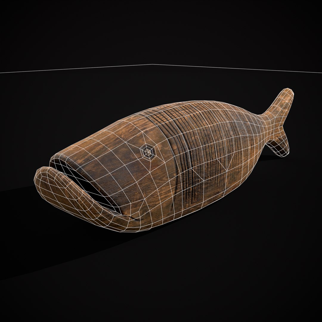 3D Model Medieval Wooden Fish Toy - TurboSquid 2141661