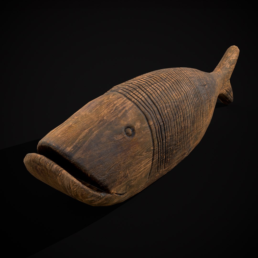3D Model Medieval Wooden Fish Toy - TurboSquid 2141661