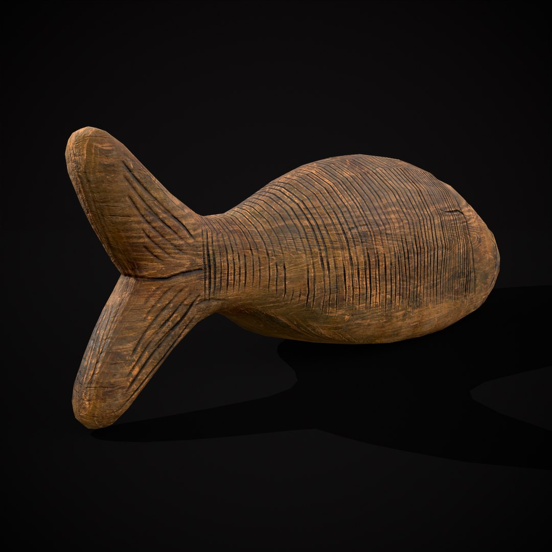 3D Model Medieval Wooden Fish Toy - TurboSquid 2141661
