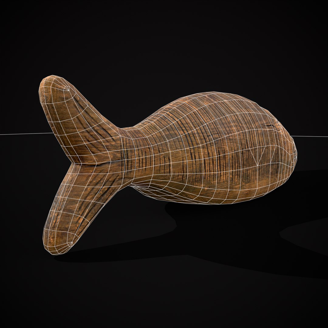 3D Model Medieval Wooden Fish Toy - TurboSquid 2141661